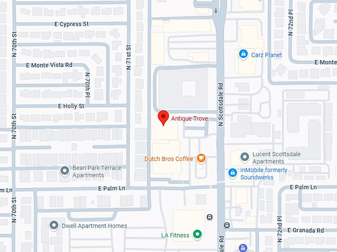 antique trove map