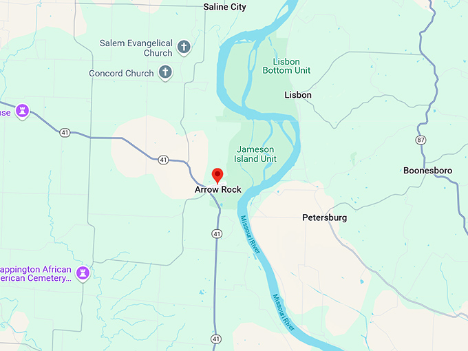 16. arrow rock map