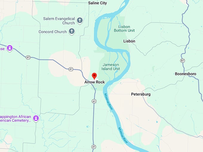 16. arrow rock map