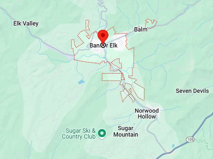 16. banner elk, nc map