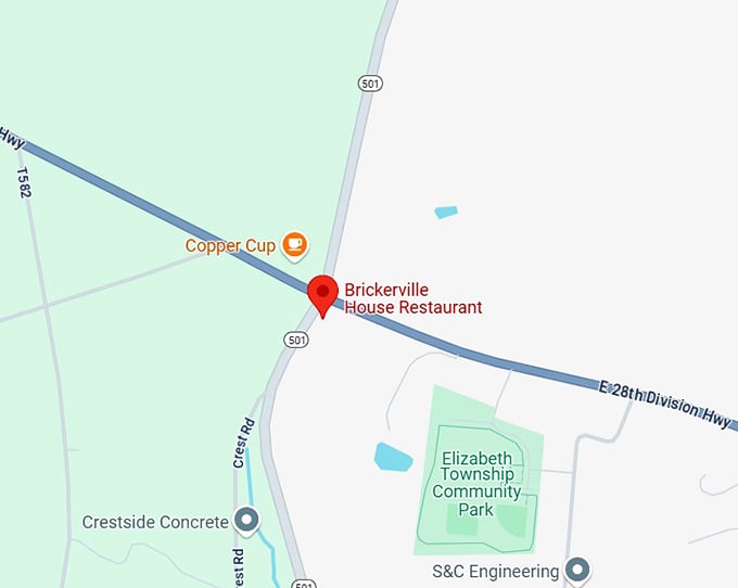 16. brickerville house restaurant map