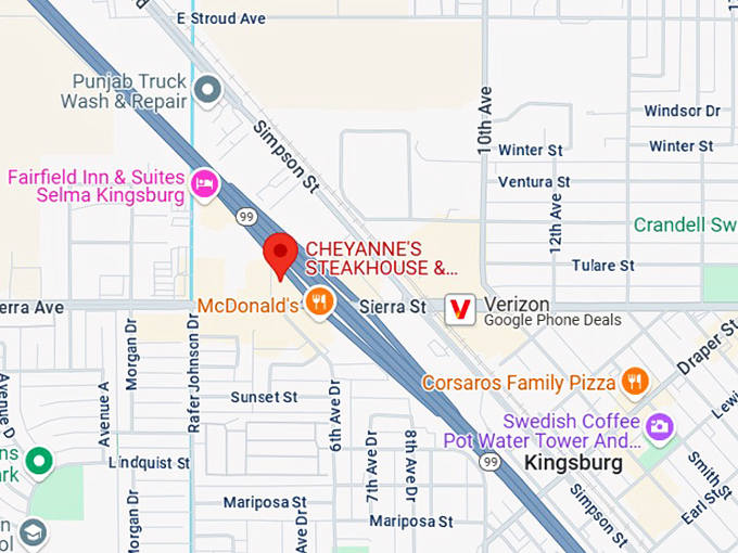 16. cheyanne’s steakhouse & lounge map
