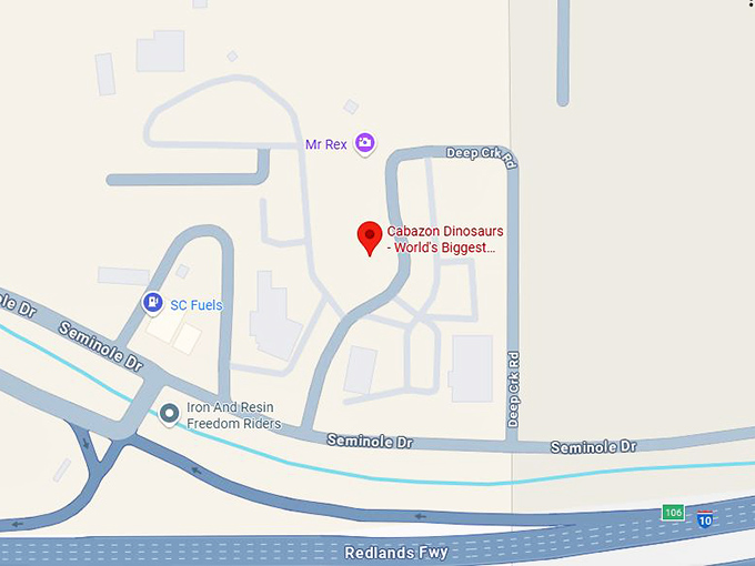 16. cabazon dinosaurs map