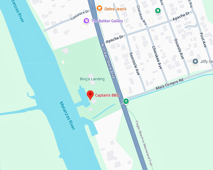 captain's bbq map