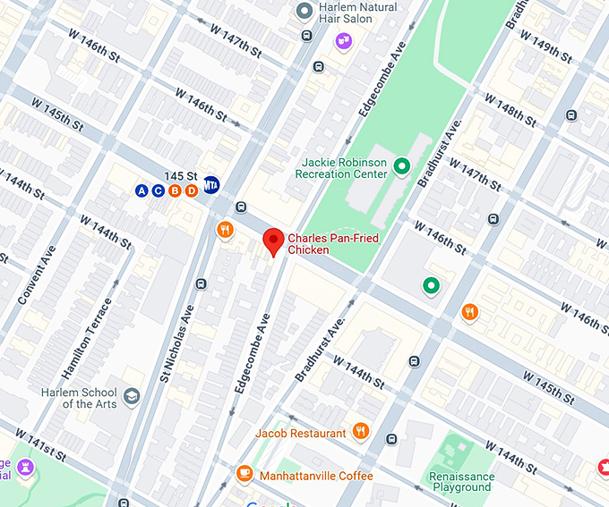 16. charles pan fried chicken map