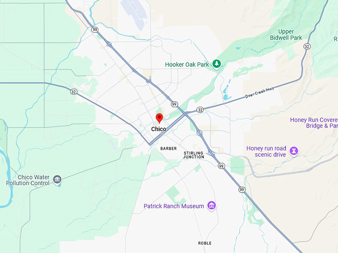 16. chico ca map