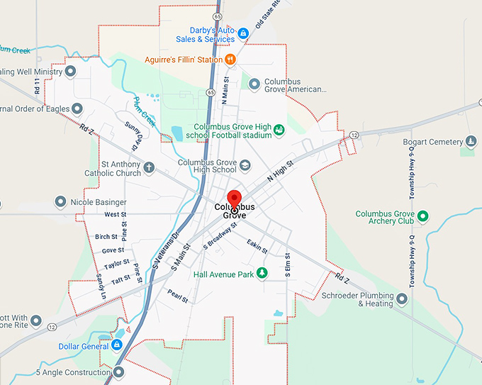 16. columbus grove, oh map