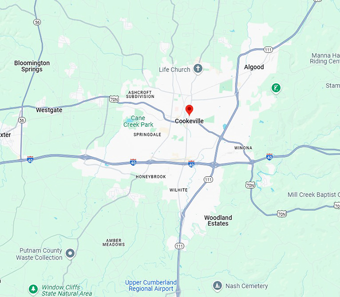 16. cookeville map