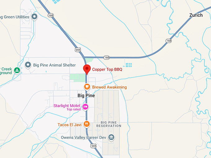 copper top bbq map