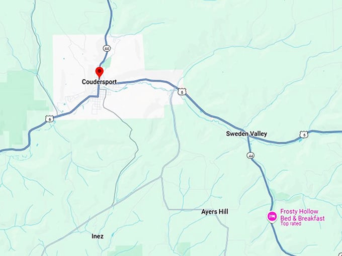 16. coudersport map