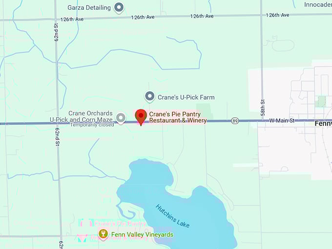 16. crane's pie pantry restaurant & winery map