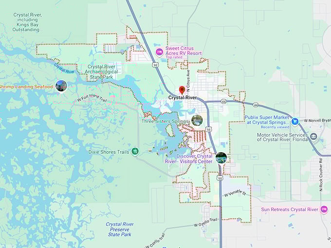 16. crystal river, fl map