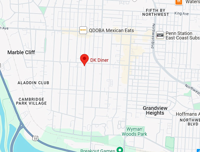 16. dk diner map
