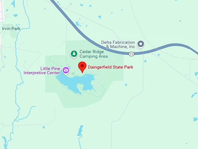 16. daingerfield state park map