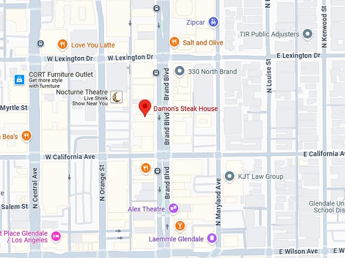 16. damon’s steak house map