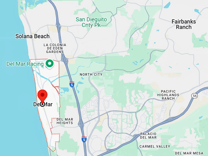 16. del mar, ca map