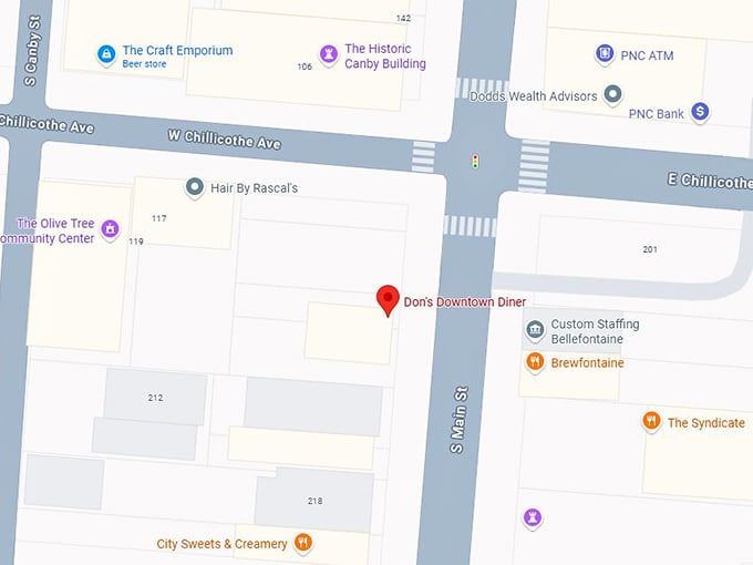 16. don's downtown diner map