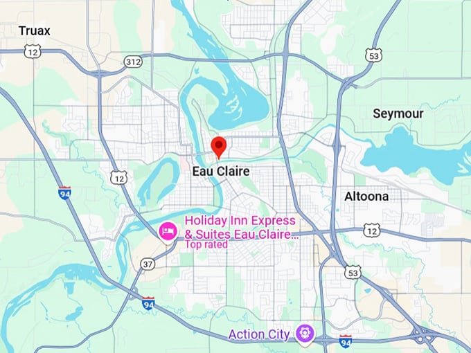 16. eau claire map