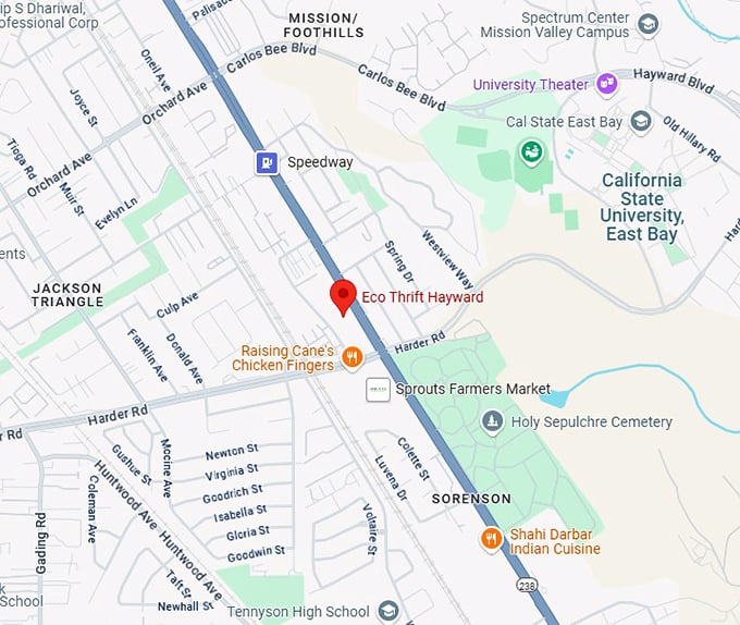 16. eco thrift hayward map