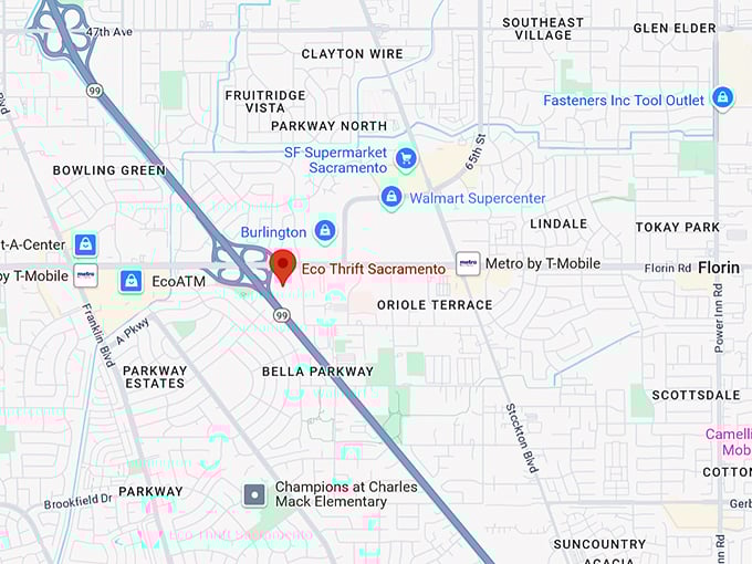 16. eco thrift sacramento map