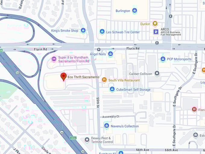 16. eco thrift sacramento map
