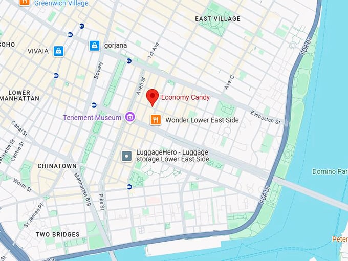 economy candy map
