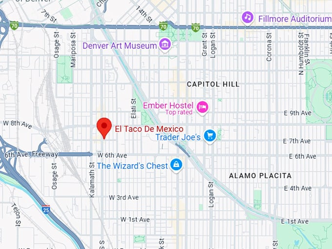 16. el taco de mexico map
