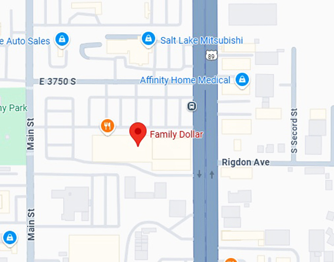 16. family dollar (70 e 3750 s) map