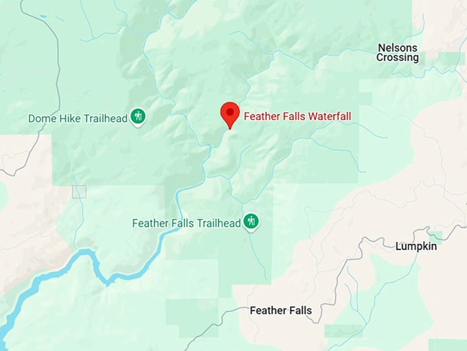 feather falls map