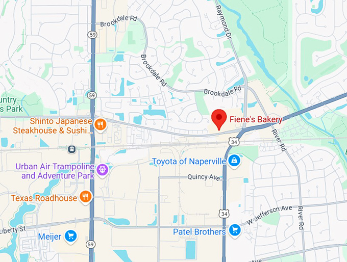 16. fiene's bakery map