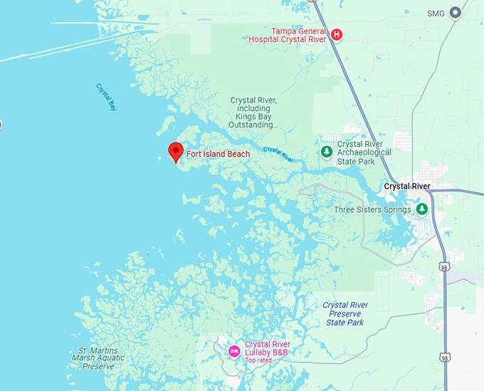 16. fort island beach map