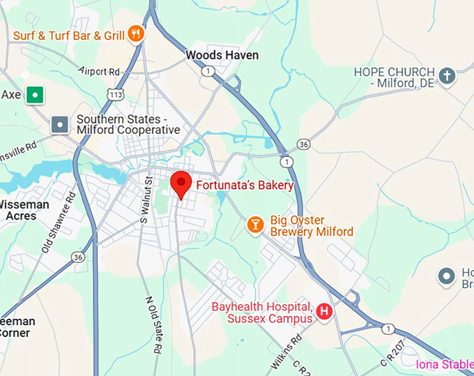 16. fortunata’s bakery map