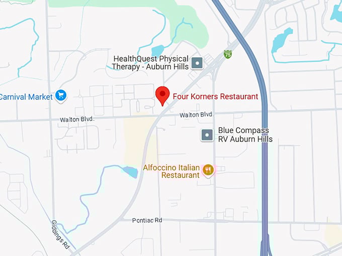 16. four korners restaurant map