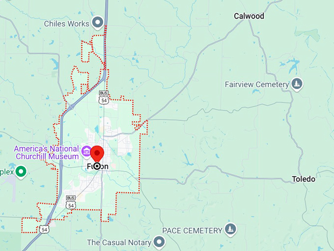 16. fulton, mo map