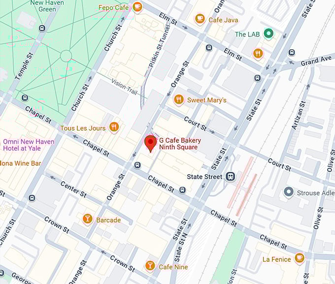 16. g cafe bakery ninth square map