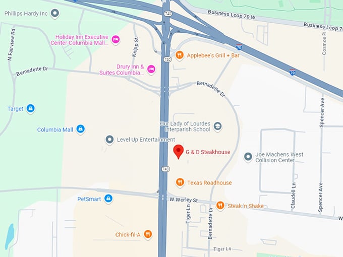 16. g & d steakhouse map