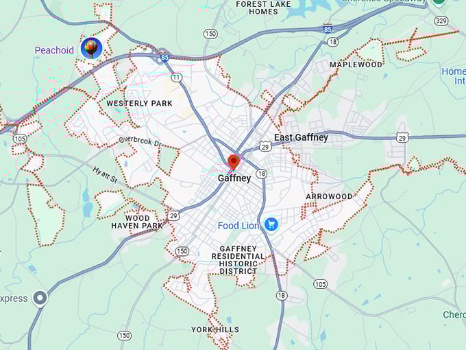 16. gaffney map