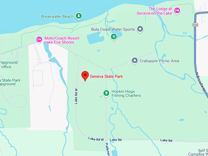 16. geneva state park map