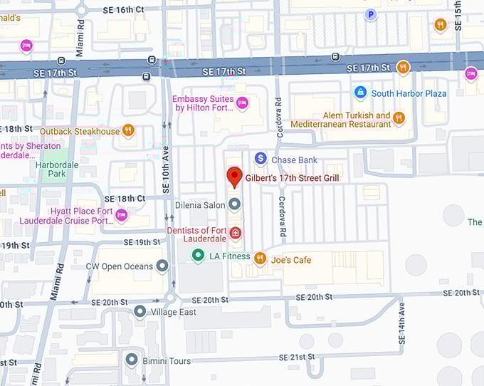 16. gilbert's 17th street grill map