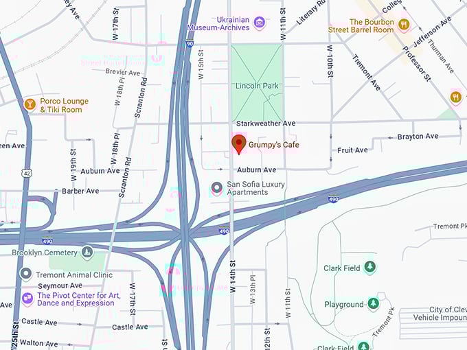 16. grumpy's cafe map