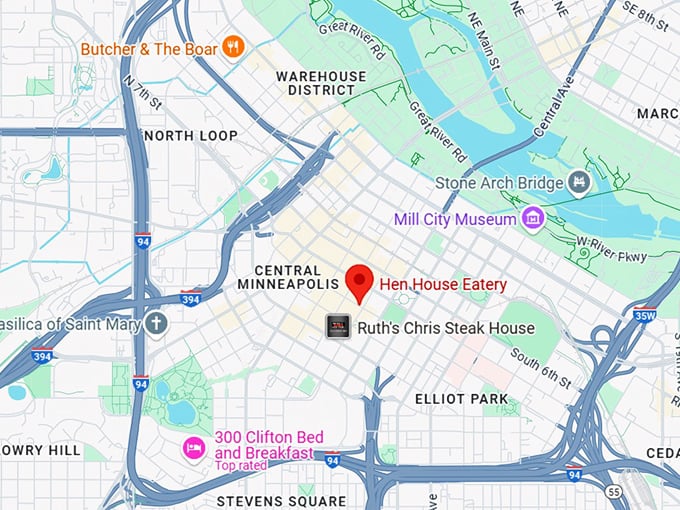 16. hen house eatery map