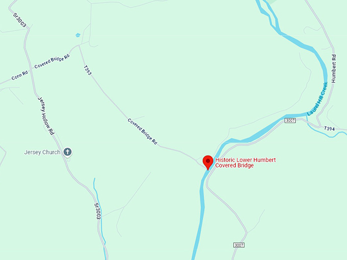 16. historic lower humbert covered bridge map