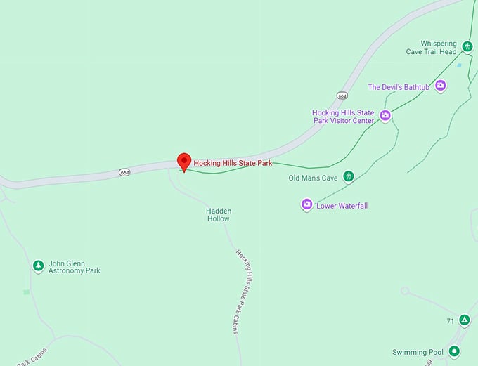 16. hocking hills state park map
