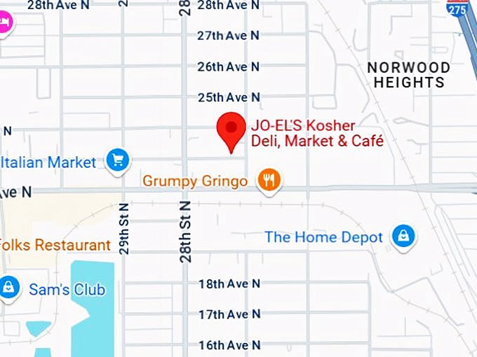 16. jo el's kosher deli, market & café maps