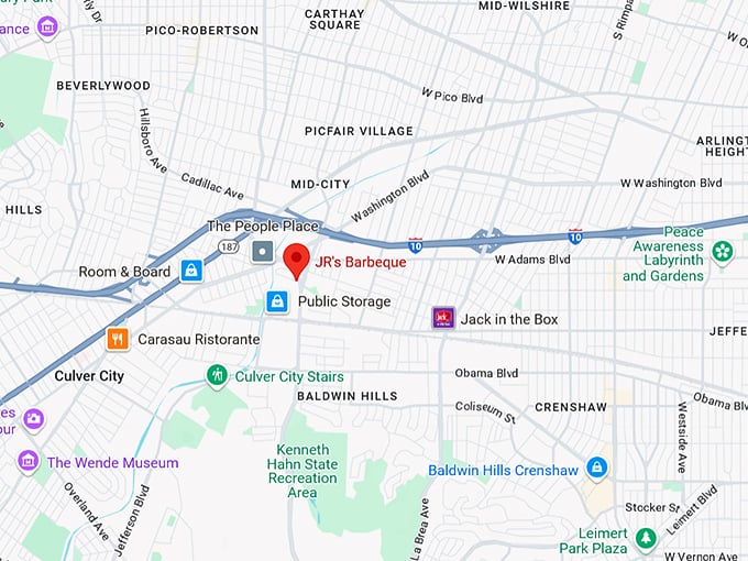 jr's barbeque map