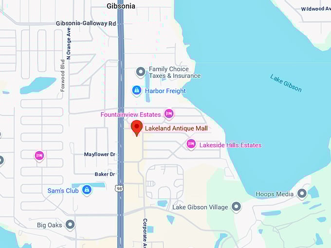 16. lakeland antique mall map