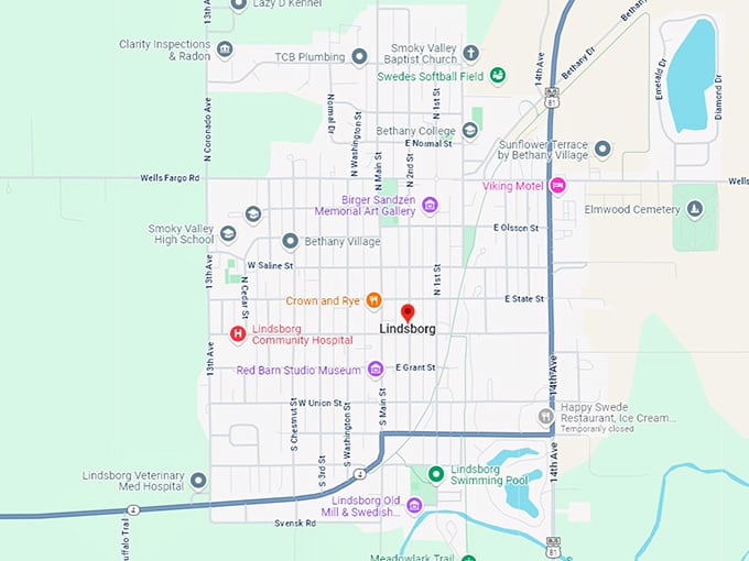 16. lindsborg map