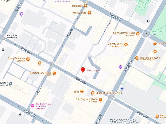 louis' lunch map