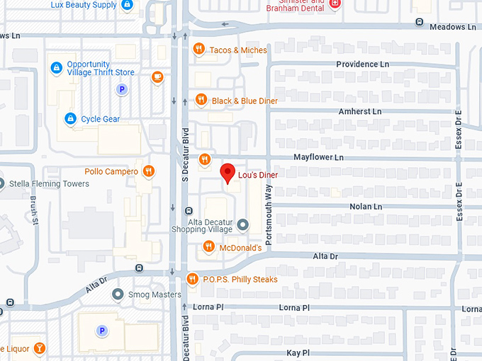 16. lou's diner map