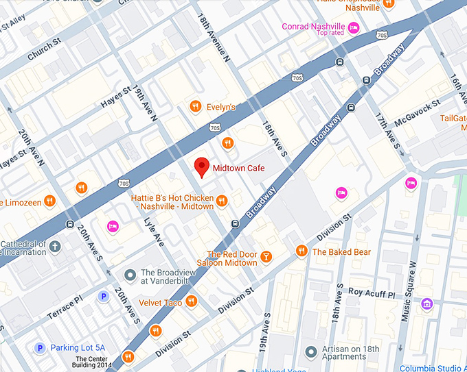 16. midtown cafe map